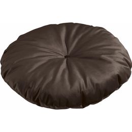 Chillkissen Max Winzer "Bodo" Gr. B/H/T: 85 cm x 18 cm x 85 cm Ø 85 cm, Samtvelours 20442, braun Kinder Poufs in 2 Größen