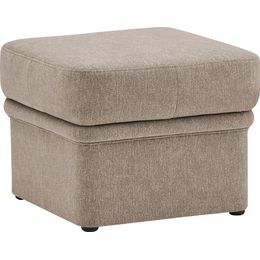 Hocker VILLA BECK "Varese" Gr. B/H: 58cm x 44cm, Flachgewebe, beige (2 stone) Fußhocker Hocker mit Stauraum Polsterhocker inklusive aufklappbarer Sitzfläche, in Sitzhöhe 46 cm