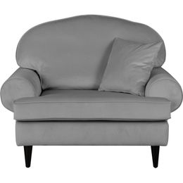 Sessel Home Affaire "Vitreux", grau (hellgrau), B:117cm H:95cm T:100cm, 100% Polyester, Sessel, Einzelsessel, auch in Bouclé-Bezug, B/T/H: 117/100/95 cm