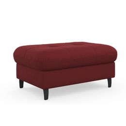 Sit & More Hocker SIT & MORE "Marano", rot (bordeaux), B:102cm H:43cm T:67cm, 100% Polyester, Hocker, Hocker, mit Stauraum