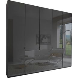 Drehtürenschrank Wiemann "Eastside" Schränke Gr. B/H/T: 246,3 cm x 236 cm x 58 cm, 5 St., schwarz (havanna, dekor) inkl. Türendämpfung