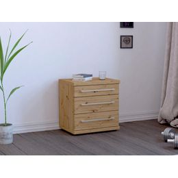 Nachtkonsole Wiemann "Mainau" Sideboards Gr. B/H/T: 50 cm x 52 cm x 36 cm, 3, braun (bianco, eiche, nachbildung) vormontiert