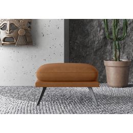 Hocker Machalke "butterfly" Gr. B/H/T: 71 cm x 43 cm x 71 cm, Leder RUSTICO, braun (sand rustico)