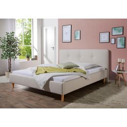 Polsterbett Maintal "Lonepine", beige (creme, beige), B:193cm H:97cm L:208cm, Betten, Polsterbett, Bettseiten zerlegt, ohne Bettkasten