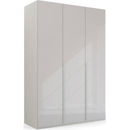 Drehtürenschrank Rauch "Purisma" Schränke Gr. B/H/T: 151 cm x 223 cm x 60 cm, 3 St., grau (seidengrau, glas seidengrau) mit Glasfront und umfangreicher Innenausstattung