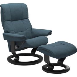 Fußhocker stressless "Mayfair" Hocker Gr. B/H/T: 55cm x 38cm x 39cm, ROHLEDER Stoff Q2 FARON, Classic Base Schwarz, blau (petrol q2 faron) mit Classic Base, Gestell Schwarz