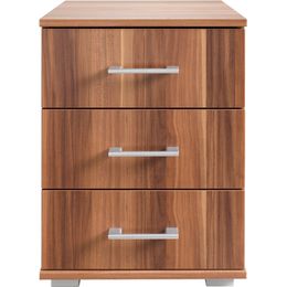 Nachtkommode Priess Sideboards Gr. B/H/T: 41 cm x 54 cm x 38 cm, 3 St., braun (nussbaumfarben)