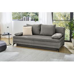Jockenh&ouml;fer Schlafsofa JOCKENH&Ouml;FER GRUPPE "Laurin", grau, B:202cm T:105cm, Korpus: 100% Polyester;Kissen: 100% Polyester, Sofas, Schlafsofa, als Dauerschl&auml;fer geeignet, Bettfunktion und Stauraum/Bettkasten