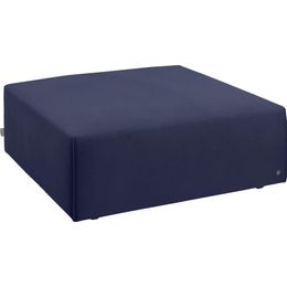 Hocker Tom Tailor HOME "ELEMENTS" Gr. B/H/T: 94 cm x 36 cm x 94 cm, Samtstoff TSV, blau (indigo tsv 6) Polsterhocker Sofa-Element als Einzelhocker oder Sofaelement einsetzbar