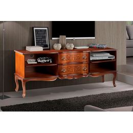 TV-Board Home Affaire "Peschiera", braun (nuss), B:158cm H:60cm T:37cm, Holz teilmassiv, Sideboards, Breite 158 cm