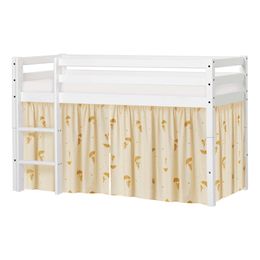 Spielbett Hoppekids "ECO Dream", gelb, B:81cm H:105cm L:168cm, Vorhang: 100% Baumwolle, Matratzenbezug: 100% Baumwolle, Matratze: Schaum, Betten, Massivholz, wahlweise in 2 Größen und 4 Farben, Matratze wählbar