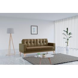 Sit & More 3-Sitzer SIT & MORE "Lavida", gr&uuml;n (olive), B:215cm H:90cm T:97cm, 100% PES, Sofas
