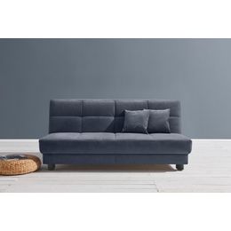 ell+ell Schlafsofa ELL + ELL "Tilda", blau (dunkelblau), B:185cm H:90cm T:100cm, 100% Polyester, Sofas, Schlafsofa, Breite 185 cm, inkl. 2 Zierkissen