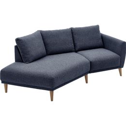 2,5-Sitzer "Elvis", grau (anthrazit), B:220cm H:80cm T:127cm, 79% PES; 21% PP, ATLANTIC HOME COLLECTION, Sofas, Polsterecke mit offenem Ende im skandinavischen Stil, Massivholzf&uuml;&szlig;e