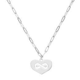 Kette mit Anhänger Smart Jewel "Anhänger Herz Infinity Symbol, Silber 925" Halsketten Gr. 43 cm, Silber 925 (Sterlingsilber), silberfarben (silber) Damen