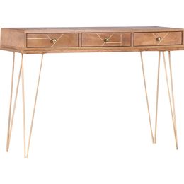 Konsole GUTMANN FACTORY "Scan" Sideboards Gr. B/H/T: 115 cm x 82 cm x 43 cm, 3, beige (natur) mit modernen Haarnadel Beinen