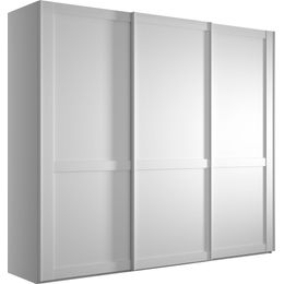 Schwebetürenschrank Wiemann "Göteborg" Schränke Gr. B/H/T: 246,3 cm x 220 cm x 67 cm, 3 St., weiß Querriegel und Griffleisten im Korpusfarbton