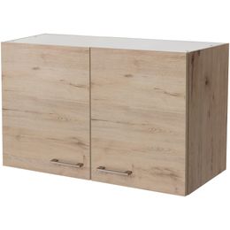 Hängeschrank Flex-Well "Riva" Schränke Gr. B/H/T: 100 cm x 54 cm x 32 cm, 2 St., braun (quarz cubanit, san remo eiche) (B x H T) 100 54,8 32 cm