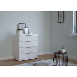 Schubkastenkommode Wiemann "Monaco" Sideboards Gr. B/H/T: 40 cm x 70 cm x 43 cm, 4 St., weiß (weiß, glas weiß) mit Glasfront in diversen Breiten, vormontiert