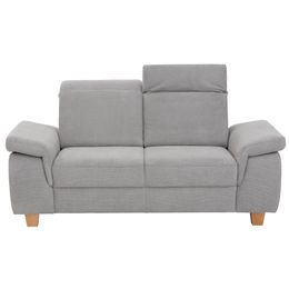 2-Sitzer Home Affaire "Dalia", silber, B:173cm T:96cm, Luxus-Microfaser Florence (100% Polyester);Luxus-Microfaser weich (90% Polyester, 10% Polyamid);Webstoff (100% Polyester), Sofas, mit Federkernpolsterung, wahlweise auch mit Kopftteilverstellung