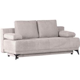 Schlafsofa GUTMANN FACTORY, beige, B:195cm H:77cm T:100cm, 100% Polyester, Sofas, Schlafsofa