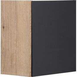 Hängeschrank Optifit "Roth" Schränke Gr. B/H/T: 50 cm x 57,6 cm x 34,6 cm, 1 St., Komplettausführung, schwarz (anthrazit, wildeichefarben) Breite 50 cm