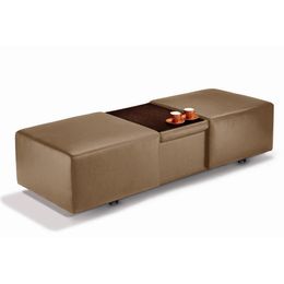 Hocker W.Schillig "taboo" Gr. B/H/T: 130 cm x 41 cm x 64 cm, Longlife Xtra-Leder Z69, braun (fango z69) ausziehbar, inklusive Zwischenablage