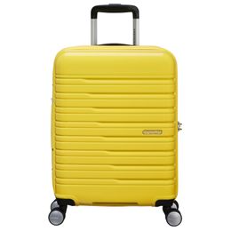 Handgepäck-Trolley American Tourister "FLASHLINE POP Suitcase 55" Gr. B/H/T: 40 cm x 55 cm x 20 cm 32 l, gelb (lemon yellow) Koffer Trolleys Handgepäck-Koffer Reisegepäck TSA-Zahlenschloss