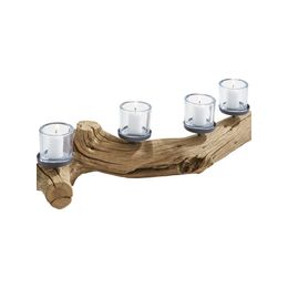 Windlicht HEINE HOME Kerzenhalter Gr. B/H/T: 80 cm x 20 cm x 12 cm, beige (natur)