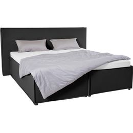 Polsterbett "Isaline", grau (anthrazit), B:213cm L:213cm, 100% Polyester, LeGer Home by Lena Gercke, Betten, Polsterbett ohne Bettkasten Polsterbett, wahlweise ohne Matratze oder mit 3 Matratzenarten, Kopfteilhöhe 107 cm