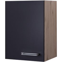 Hängeschrank Flex-Well "Antigua" Schränke Gr. B/H/T: 40 cm x 55 cm x 32 cm, 1 St., grau (anthrazit, san remo eiche) (B x H T) 40 54,8 32 cm