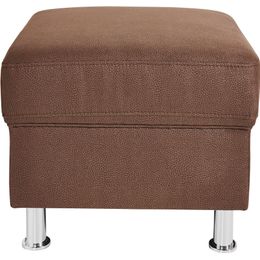 Sit & More Hocker SIT & MORE "Ascara", braun, B:55cm H:46cm T:55cm, Luxus-Microfaser (100% Polyester);Softlux-Kunstleder;NaturLeder, Hocker, Hocker