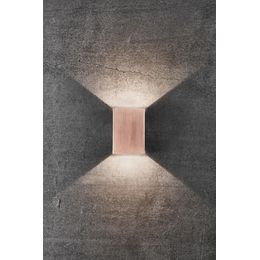 F (A bis G) LED Wandleuchte Nordlux "FOLD" Lampen braun (kupferfarben) LED Außenwandleuchte Magnetische Halterung, +LED Modul, +3 Lichtschablonen, Seewasserfest