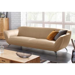 3-Sitzer GUTMANN FACTORY "Venezuela", braun (hellbraun), B:245cm H:83cm T:115cm, Sofas