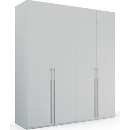 Drehtürenschrank Rauch "Skat Pure" Schränke Gr. B/H/T: 201 cm x 235 cm x 63 cm, 4 St., grau (seidengrau) mit eleganten Griffstangen und praktischer Innenausstattung