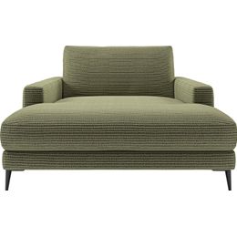 Chaiselongue Inosign "Downtown Loungemöbel zum Relaxen, B/T/H: 132/170/84 cm", grün (oliv), B:132cm H:84cm T:170cm, 100% Polyester, Sofas, auch in Bouclé, Cord und Easy care - leicht mir Wasser zu reinigen