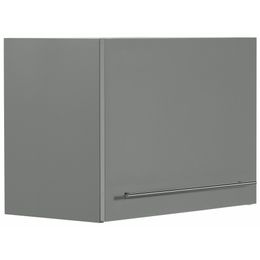 Klapphängeschrank Optifit "Bern" Schränke Gr. B/H/T: 60 cm x 44,8 cm x 34,9 cm, grau (basaltgrau, basaltgrau) Breite 60 cm, 1 Klappe inkl. Dämpfer, mit Metallgriff