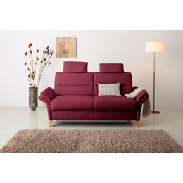 3-Sitzer Home Affaire "Westerland", rot (bordeaux), B:186cm H:90cm T:89cm, 100% Polyester, Sofas, Federkern-Polsterung. wahlweise mit Armlehnfunktion