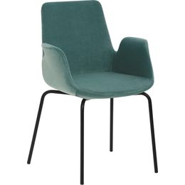 mayer Sitzmöbel Bürostuhl MAYER SITZMÖBEL "Sessel myHELIOS", blau (aqua, schwarz), B:58cm H:86cm T:59cm, Metall, Polyester, Stühle, Esszimmerstuhl