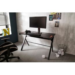 Gaming-Tisch MCA furniture "Gaming Tisch" Tische Gr. B/H/T: 120 cm x 73 cm x 60 cm, schwarz (schwarz, schwarz, sicherheitsglas)