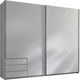 Schwebetürenschrank wimex "Seattle" Schränke Gr. B/H/T: 225 cm x 208 cm x 64 cm, 2 St., weiß mit Schubkästen