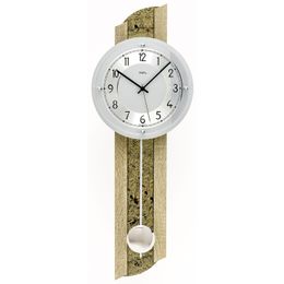 Funk-Pendelwanduhr AMS "F5326" Wanduhren Gr. B/H/L: 24 cm x 8 cm x 68 cm, braun (sonomafarben)