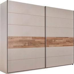 Schwebetürenschrank Schlafkontor "Cadore" Schränke Gr. B/H/T: 270 cm x 210 cm x 60 cm, 2 St., bunt (champagner, montana oak)