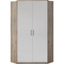 Eckschrank wimex "Bergamo" Schränke Gr. B/H/T: 95 cm x 198 cm x 95 cm, 2 St., weiß (san remo eiche nb, alpinweiß)