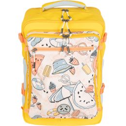 Schulrucksack KATTBJØRN "Late Summer" Gr. B/H/T: 58 cm x 78 cm x 47 cm, gelb Kinder Rucksäcke mit Laptopfach; alle Innen- und Außenstoffe aus recyceltem PET