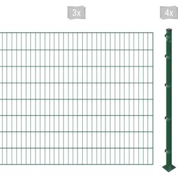 Arvotec Einstabmattenzaun "ESSENTIAL 160 zum Einbetonieren" Zaunelemente Zaunhöhe 160 cm, Zaunlänge 2 - 60 m Gr. H/L: 160cm x 6 m, Pfosten: 4 St., grün (dunkelgrün)