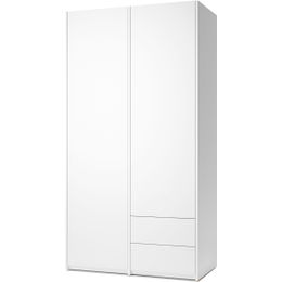 Müllermöbel Kleiderschrank MÜLLER SMALL LIVING "Modular Plus Variante 2" Schränke Gr. B/H/T: 118,1 cm x 221,4 cm x 60,5 cm, 2 St., weiß Inklusive 2 kleiner Schubladen unten rechts