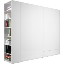 Müllermöbel Drehtürenschrank MÜLLER SMALL LIVING "Modular Plus Variante 8" Schränke Gr. B/H/T: 266 cm x 221,4 cm x 60,5 cm, 4 St., weiß Schublade, Anbauregal wahlweise rechts oder links montierbar