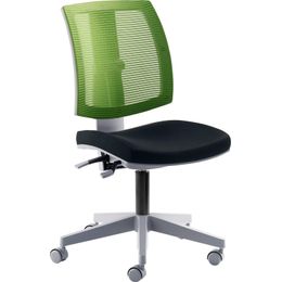 mayer Sitzmöbel Bürostuhl MAYER SITZMÖBEL Stühle Gr. B/H/T: 59 cm x 97 cm x 64 cm, Polyester, schwarz (schwarz, grün, grau) "MyFlexo"