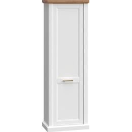 Garderobenschrank Home Affaire "Tara", weiß (weiß matt, pacific walnut), B:63cm H:193cm T:38cm, MDF, Spanplatte, Schränke, hochwertig UV lackiert, Soft-Close-Funktion